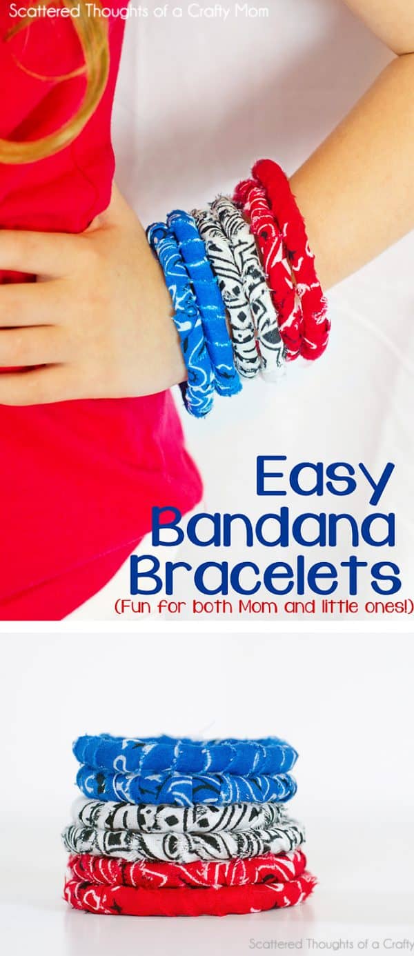 No Sew Simple Fabric Bracelet Tutorial (w/ Banadanas) - Scattered ...