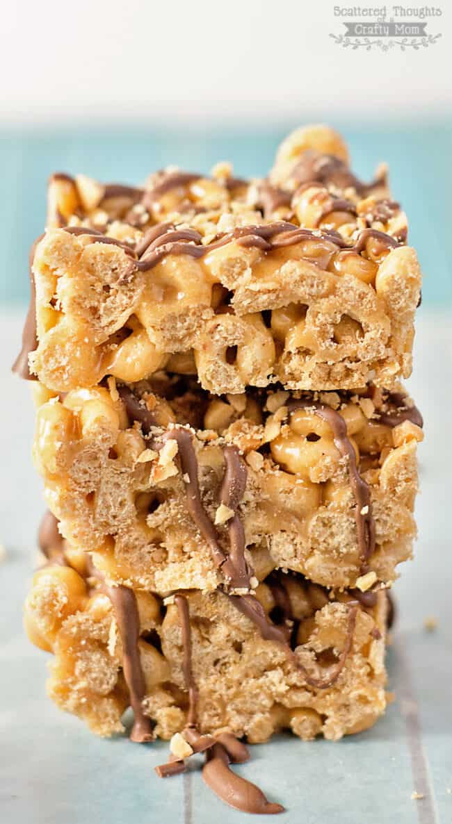 No Bake Peanut Butter Cheerios Treats - Scattered Thoughts of a Crafty ...