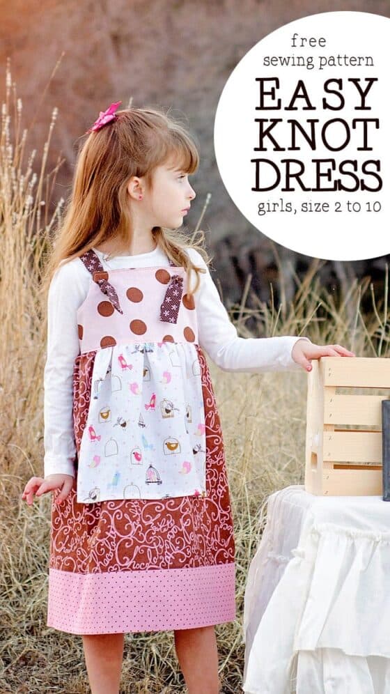 Free Knot Dress Pattern and tutorial (girls, size 2 to 10) - Scattered ...