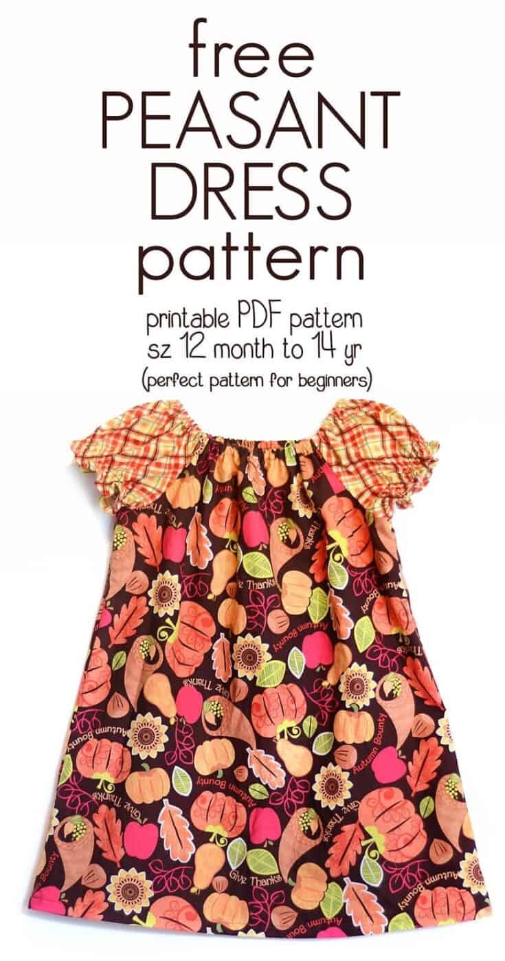 How to Sew a Peasant Dress - Free Peasant Dress Pattern (sz 12 mo to 14y)