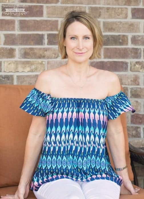 Off the Shoulder Flutter Sleeve Sewing Pattern (for ladies, sz s- xl)