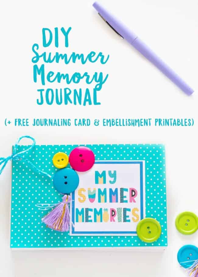 DIY Summer Memory Journal (free printable journal cards ...