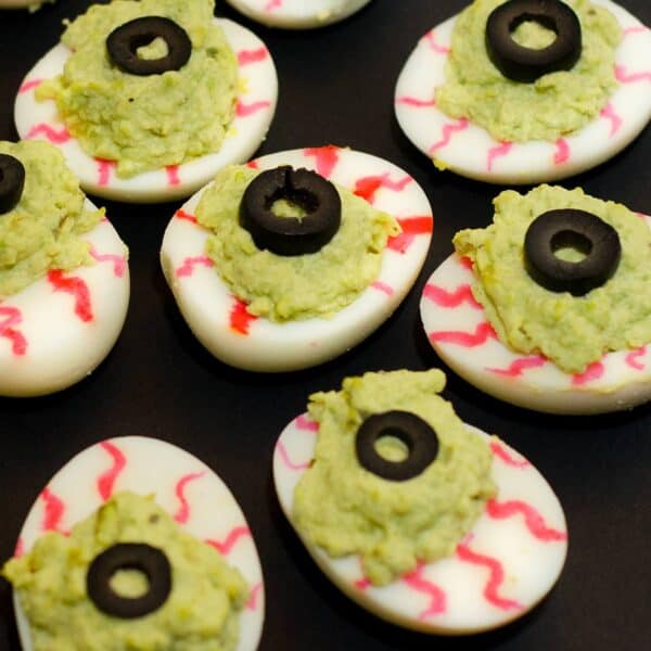 Spooky Monster Eyes Halloween Deviled Eggs - Scattered Thoughts of a ...