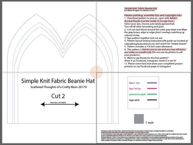Free Beanie Hat Pattern (4 sizes) - Scattered Thoughts of a Crafty Mom ...