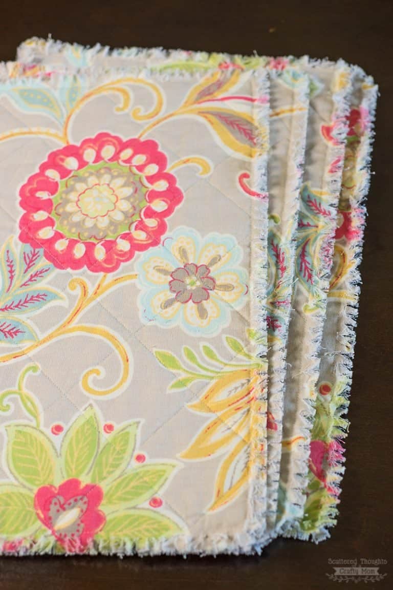How to make a Rag Quilt Placemat