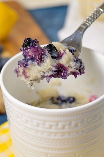 Microwave Blueberry Lemon Mug Cake for Two - Scattered Thoughts of a ...