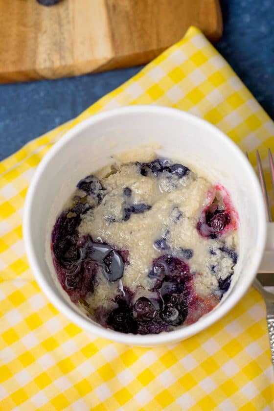 Microwave Blueberry Lemon Mug Cake for Two - Scattered Thoughts of a ...