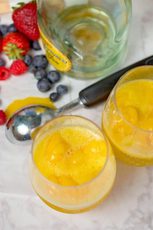 Mango and Peach Moscato Cocktail - A Deliciously Easy Summer Drink
