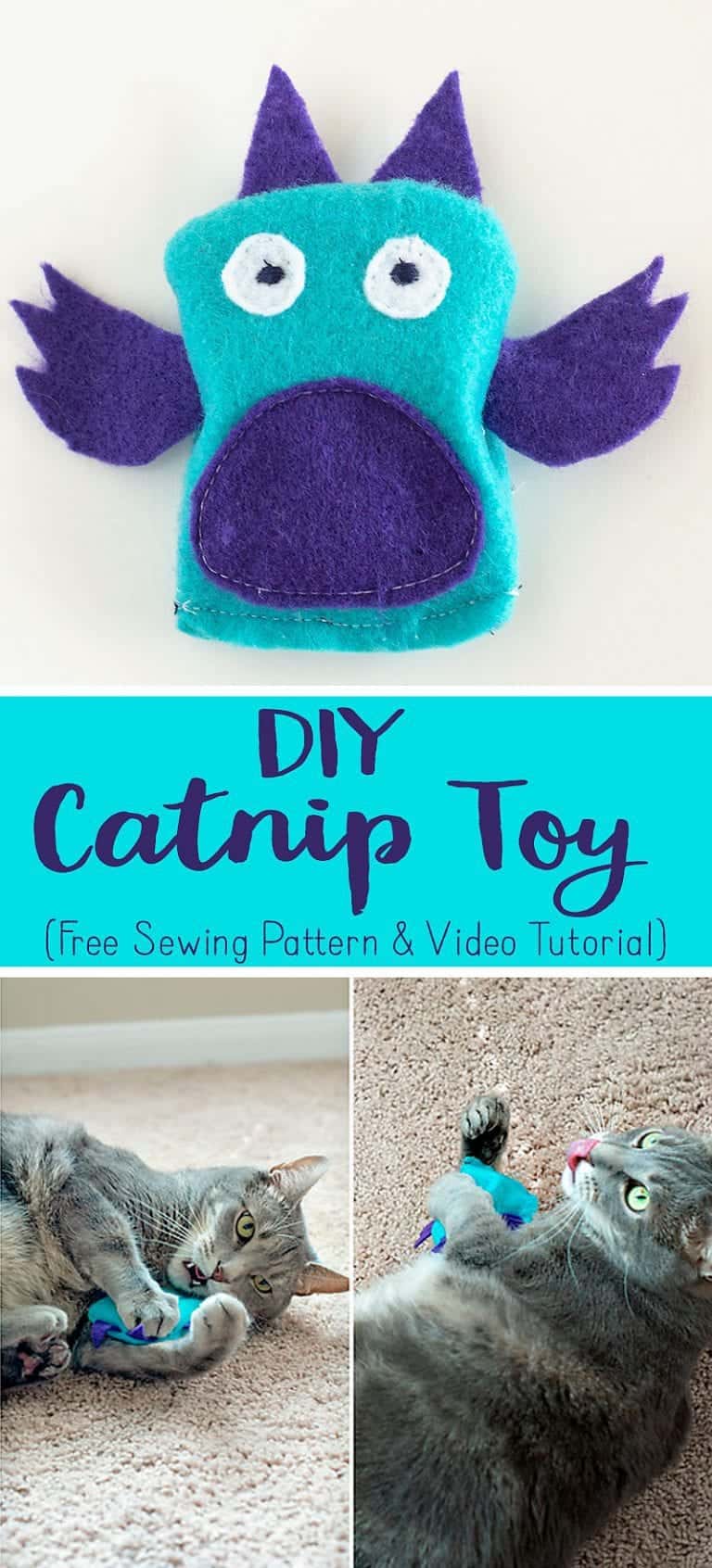 DIY Catnip Toy (with free printable pattern and video tutorial ...