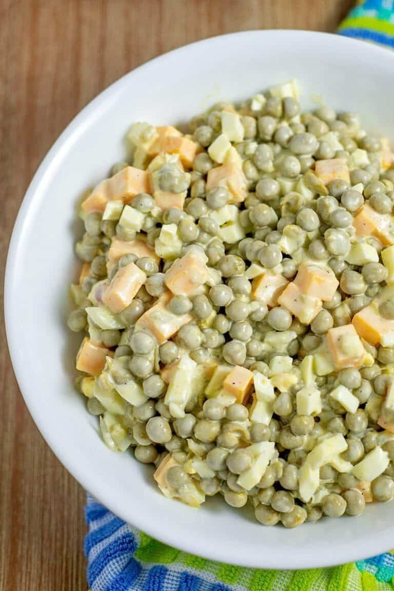 Homemade Pea Salad Recipe Just Like Mom Makes It - Scattered Thoughts ...