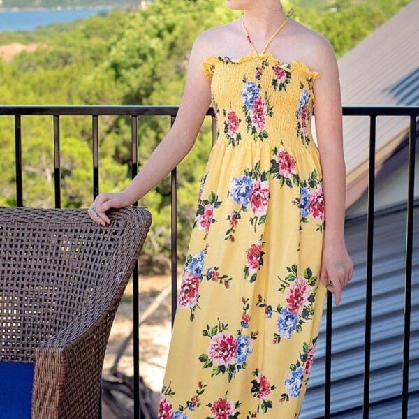 DIY Knit Sundress with Pre-Ruffled Fabric - Scattered Thoughts of a ...