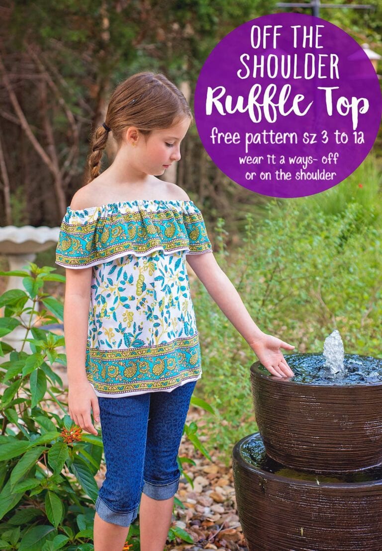 Free Off The Shoulder Rufle Top Pattern - Scattered Thoughts of a ...