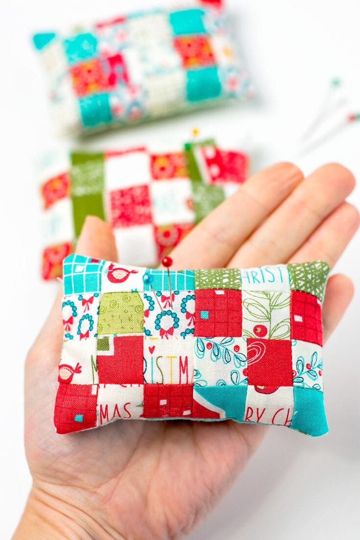How to Make a Pincushion (Mini Patchwork Pincushion Tutorial)