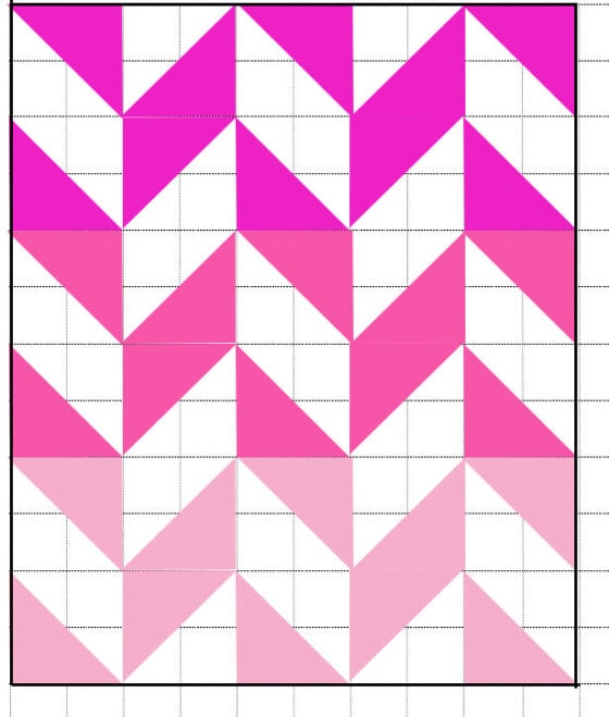 Easy Herringbone Quilt Tutorial with Half Square Triangles