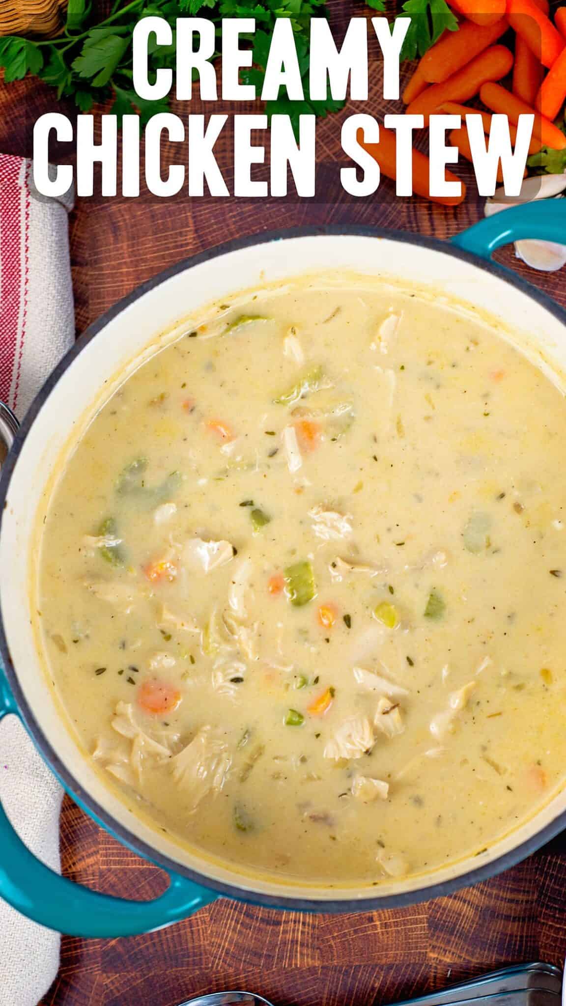 Creamy Chicken Stew in 30 Minutes (stovetop recipe) - Scattered ...