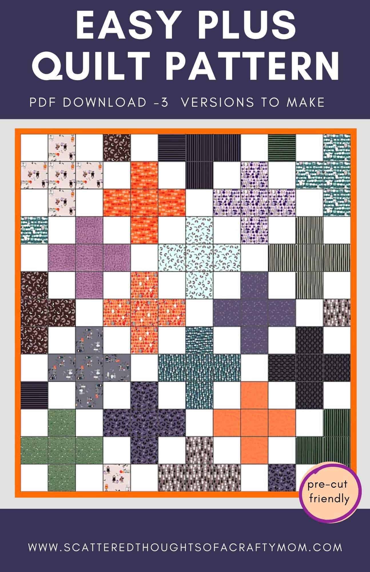 Easy Plus Quilt Pattern and Tutorial (3 versions!)