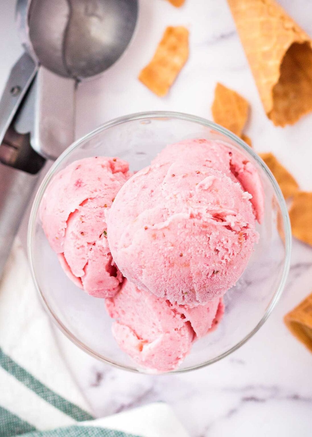 Homemade Strawberry Sherbet - 5 Simple Ingredients!