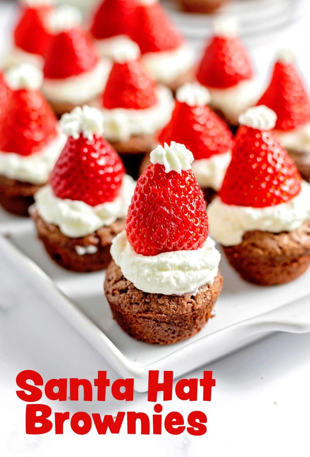 How to Make Strawberry Santa Hat Brownies - Scattered Thoughts of a ...