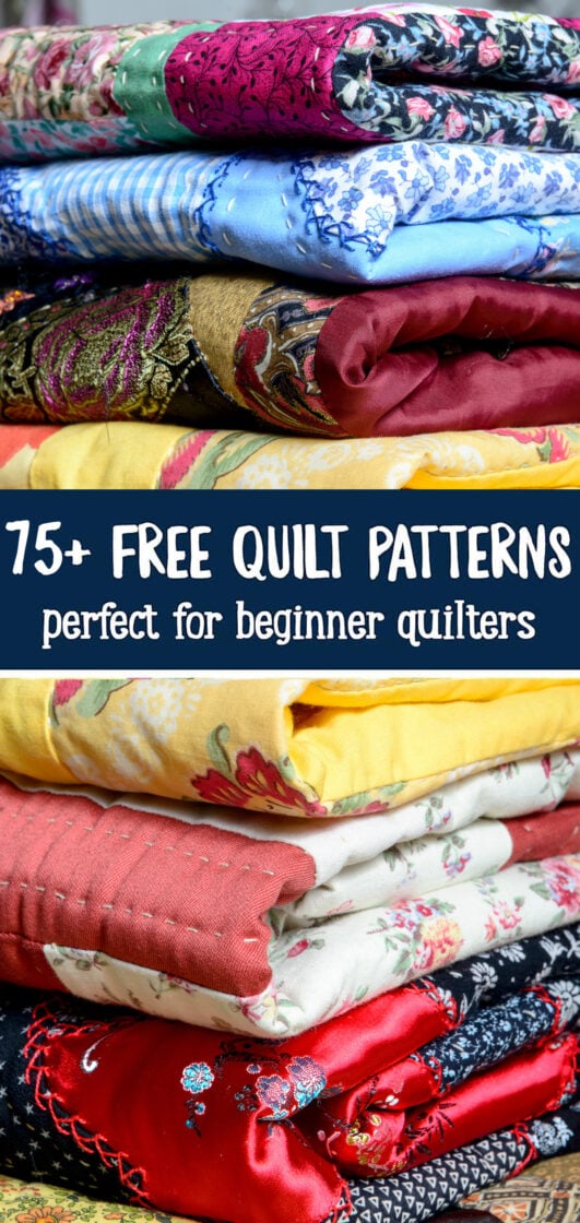 75 Free Easy Quilt Patterns for Beginners - Scattered Thoughts of a ...
