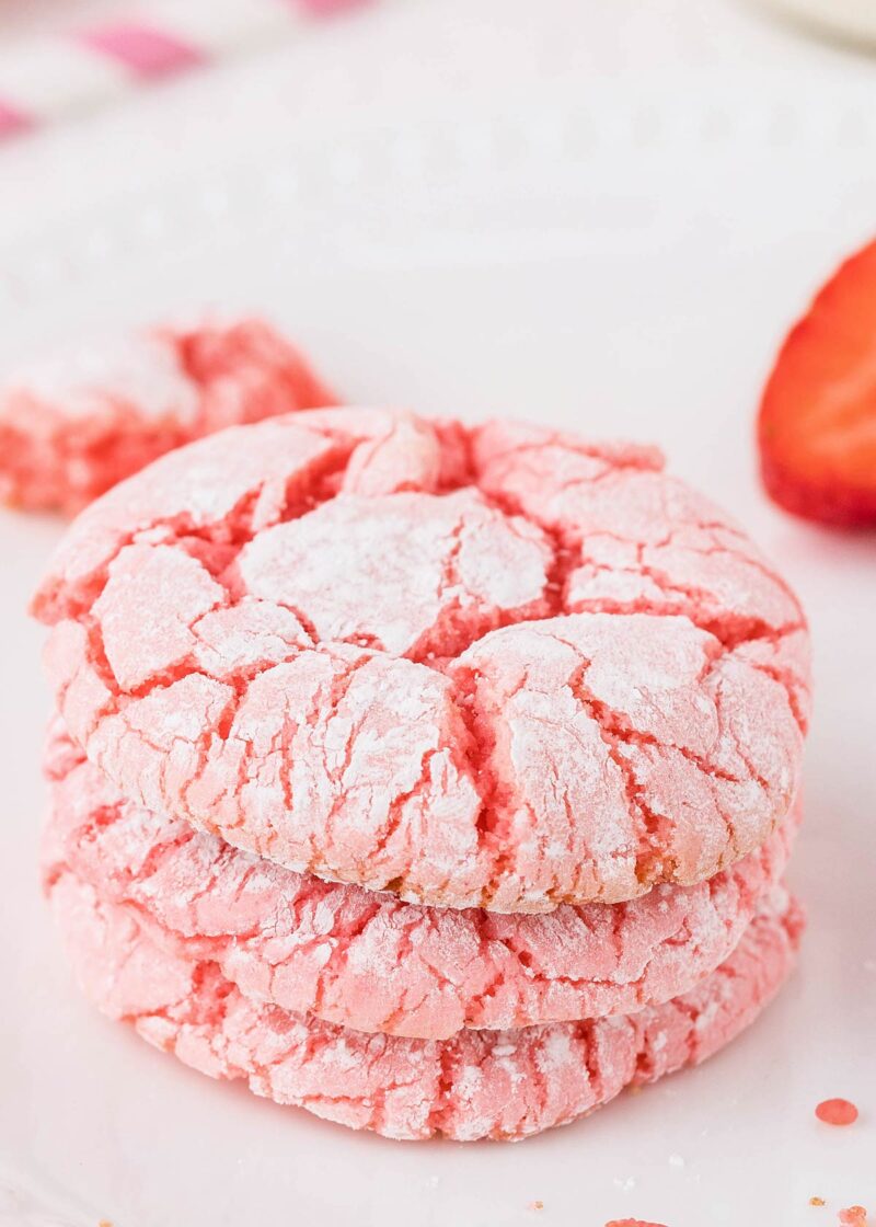 Easy Strawberry Cake Mix Cookies - Scattered Thoughts of a Crafty Mom