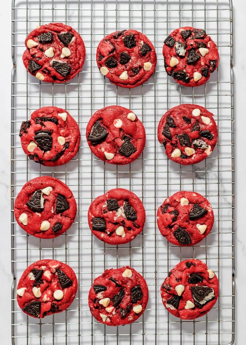 Soft and Chewy Red Velvet Oreo Cookies