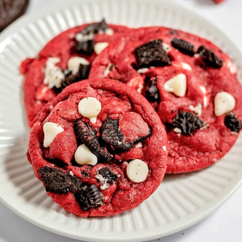 Soft and Chewy Red Velvet Oreo Cookies
