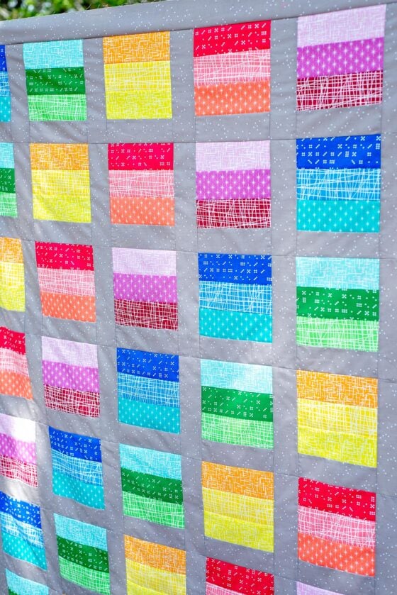 Rainbow Blocks Jelly Roll Quilt Pattern - Scattered Thoughts of a ...