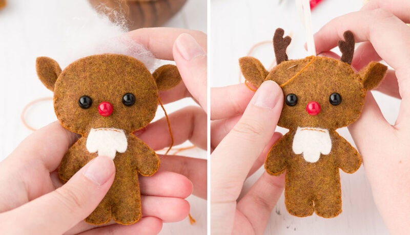 How to Make a Felt Reindeer Ornament - Scattered Thoughts of a Crafty ...