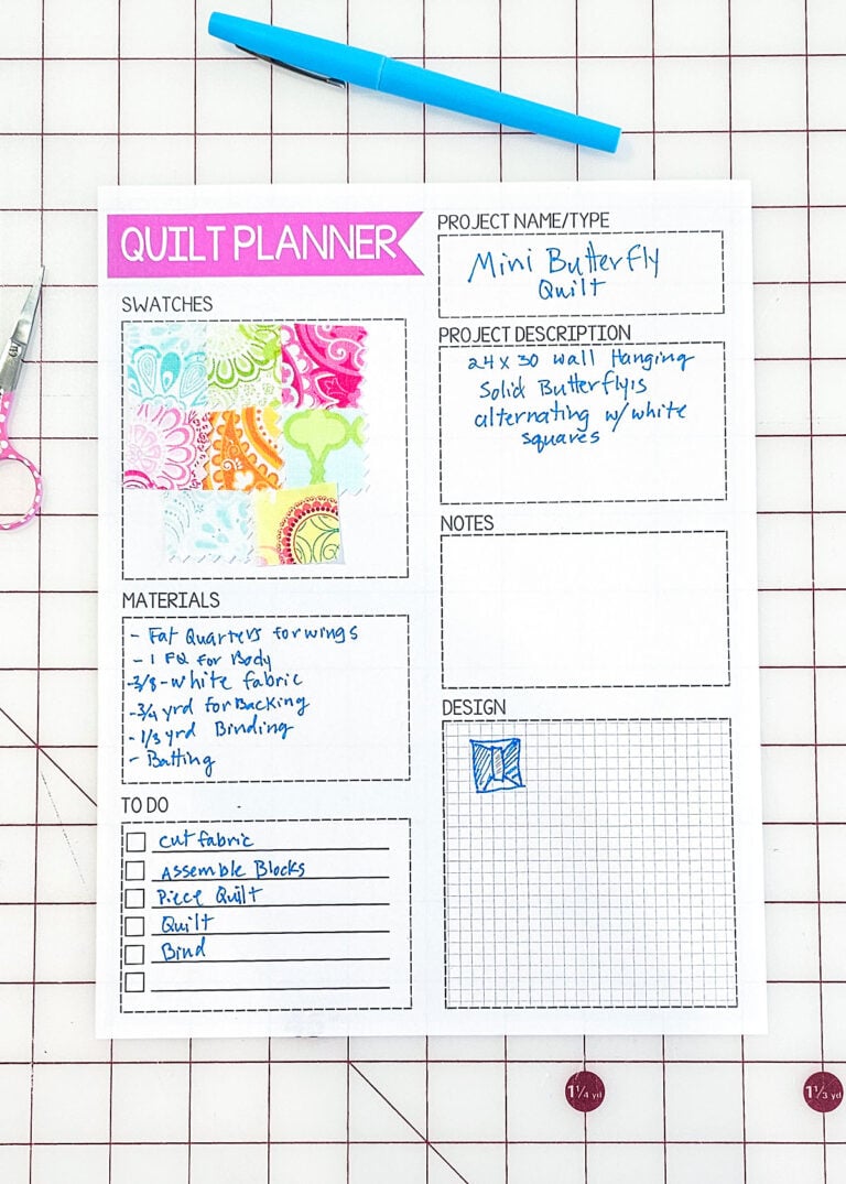 Free Quilt Planner to Keep You Organized - Scattered Thoughts of a ...