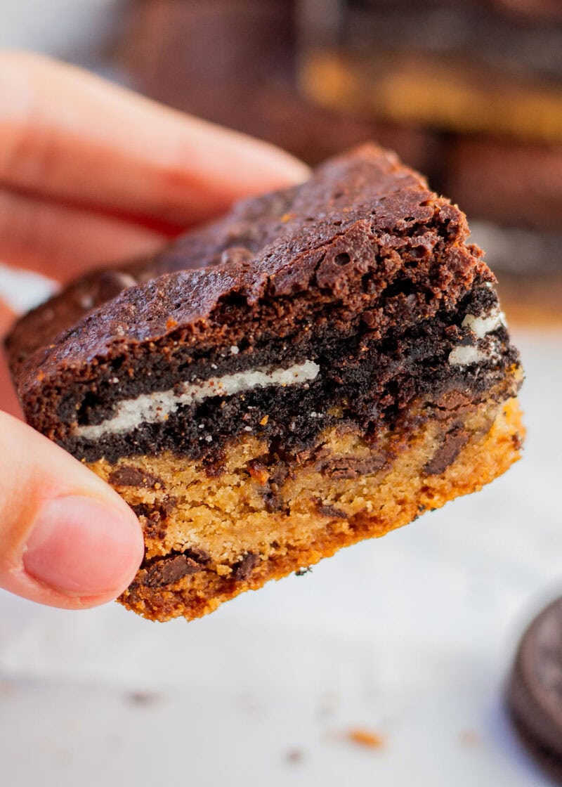 Triple Layer Brownies - Scattered Thoughts of a Crafty Mom by Jamie Sanders