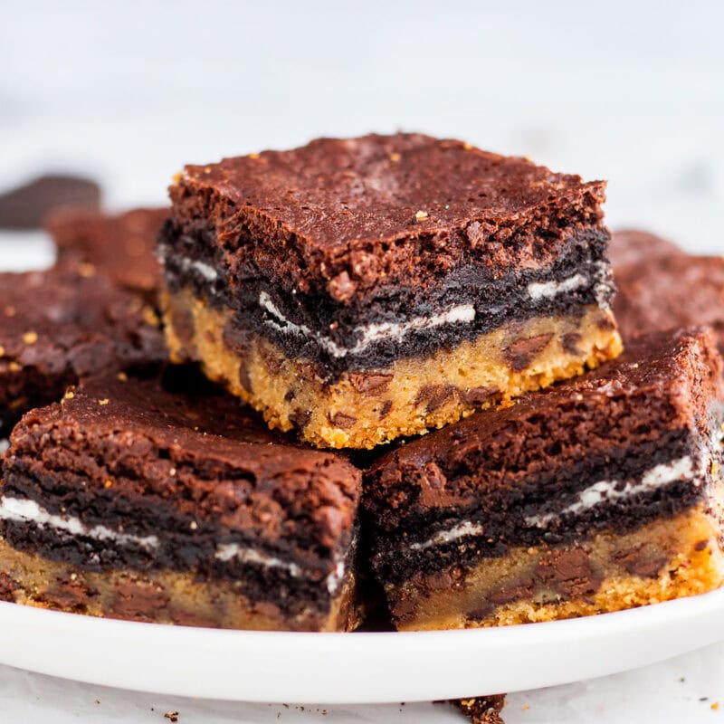 Triple Layer Brownies - Scattered Thoughts of a Crafty Mom by Jamie Sanders