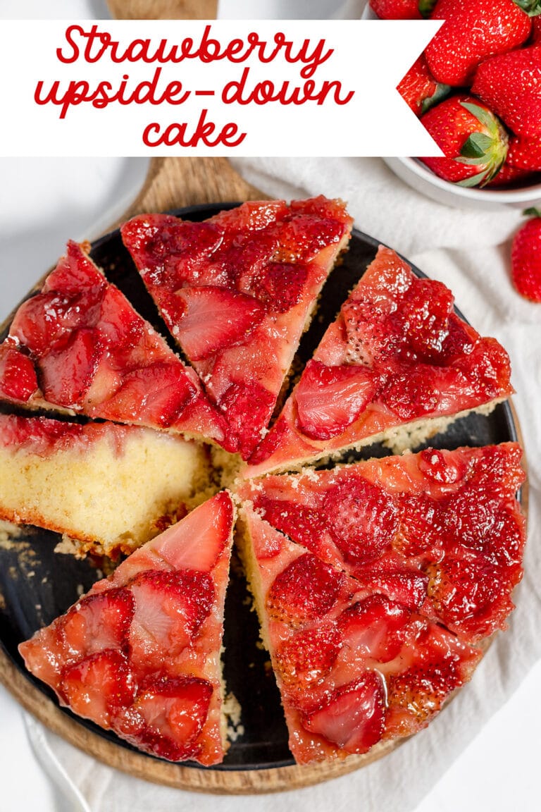 Strawberry Upside Down Cake - Scattered Thoughts of a Crafty Mom by Jamie Sanders